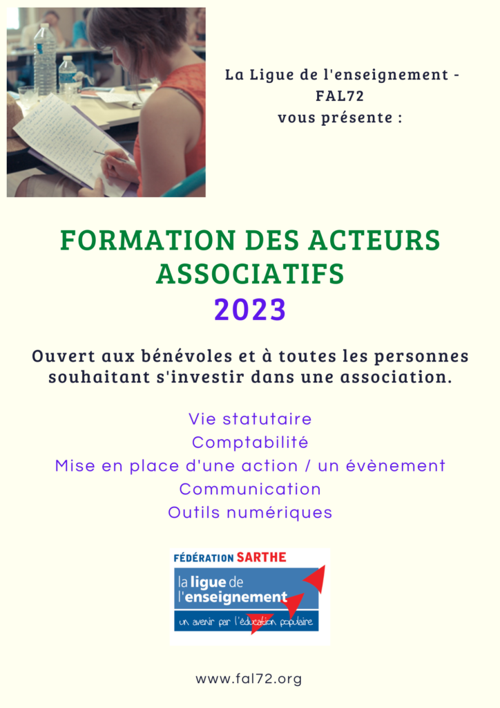 Formations des acteurs associatifs - La Ligue de l'enseignement - FAL 72